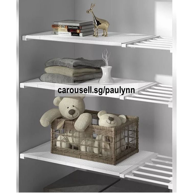 Extendable Shelf Shelving Rack No Drilling Space Saving, Furniture ...