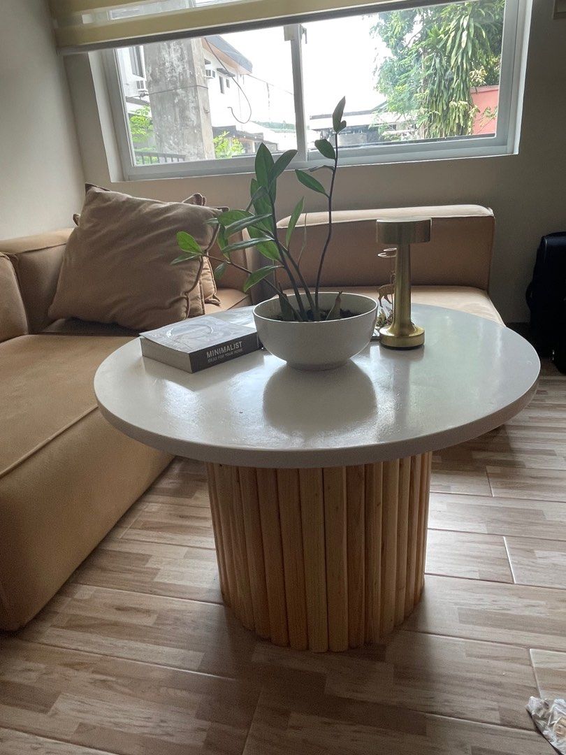 Fluted center table, Furniture & Home Living, Furniture, Tables & Sets ...
