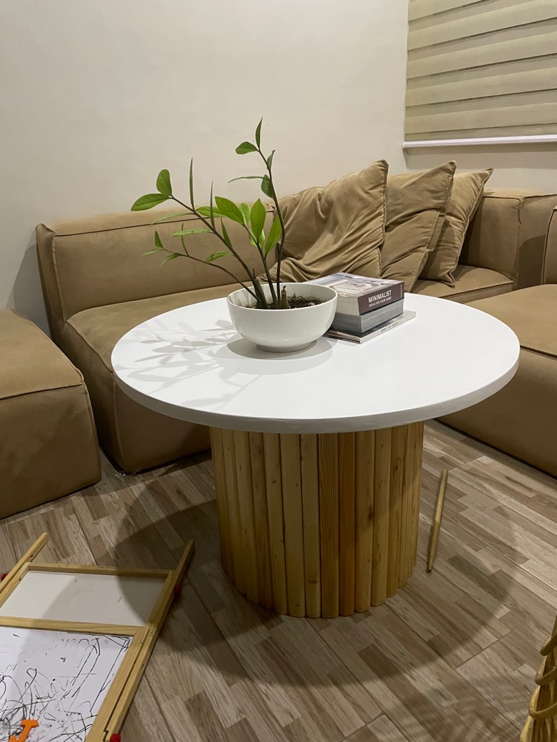 Fluted center table, Furniture & Home Living, Furniture, Tables & Sets ...