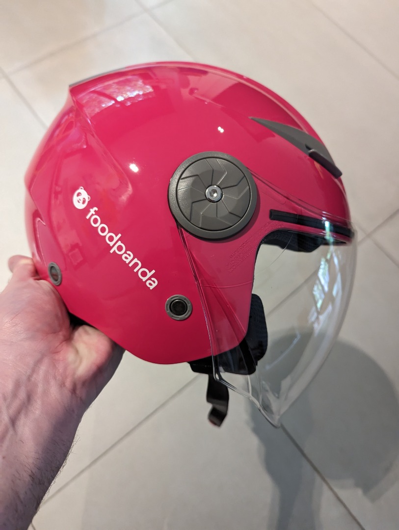 FoodPanda Helmet, Motorcycles, Motorcycle Apparel on Carousell