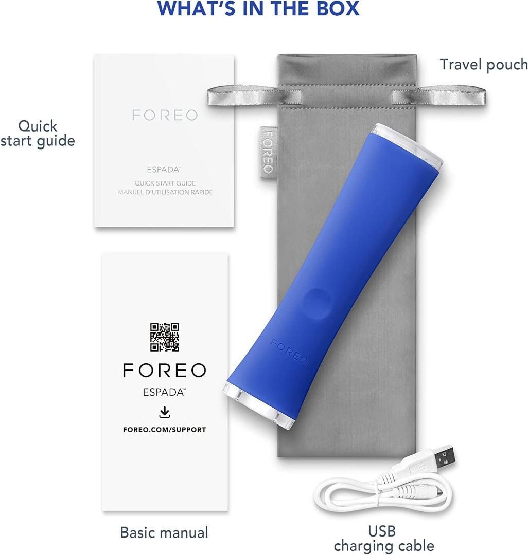 FOREO ESPADA Cobalt Blue LED Light Acne Treatment Device, FDA-approved ...