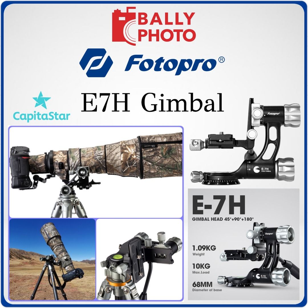 Fotopro E7H Eagle Series Gimbal head Smooth Panning, Sports Equipment ...