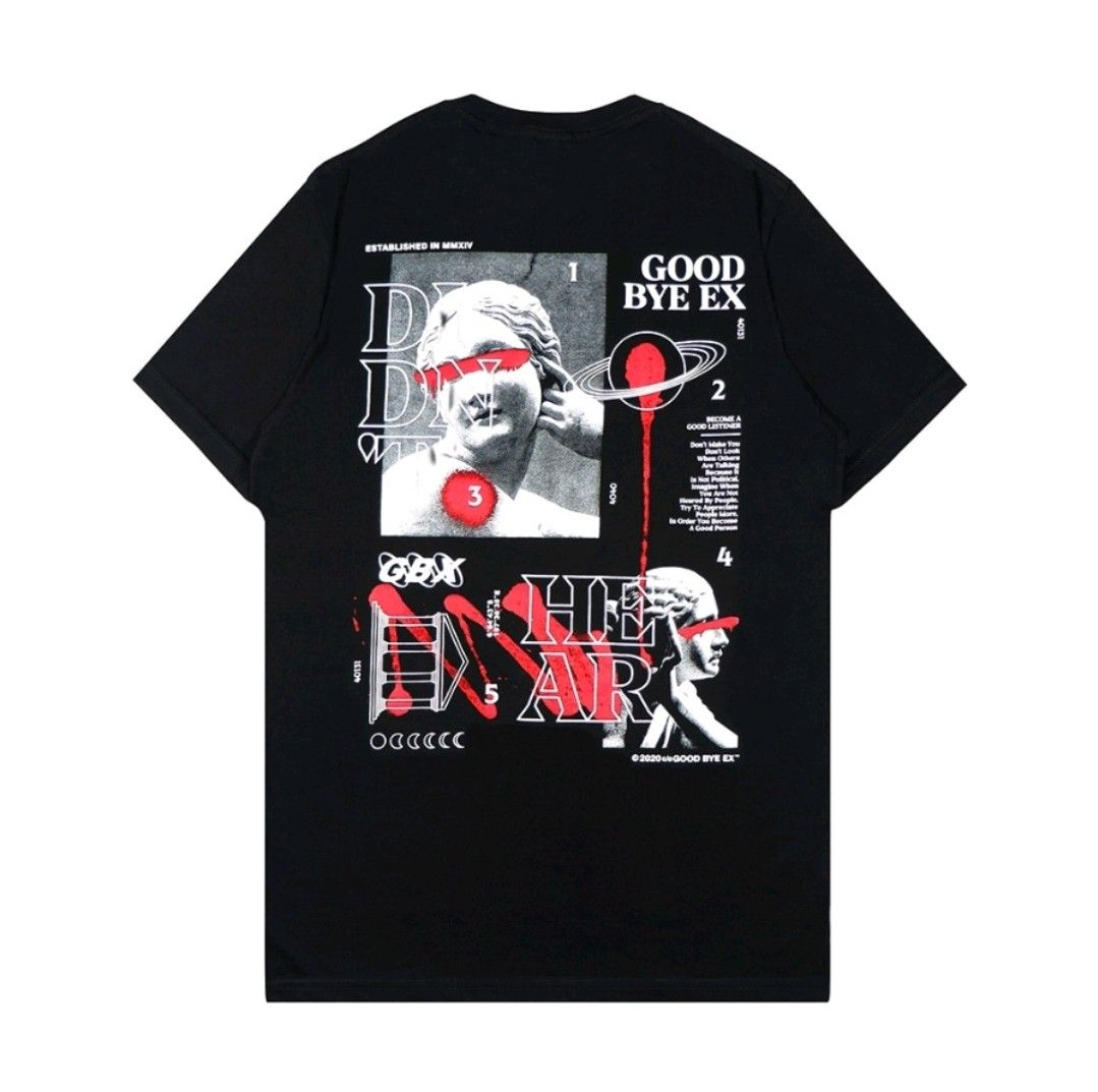 Goodbye EX Distro Kaos Baju T-Shirt Black keren, Fesyen Pria, Pakaian ...
