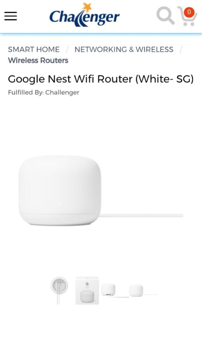 Google Nest WiFi Router (White), Computers & Tech, Parts & Accessories ...
