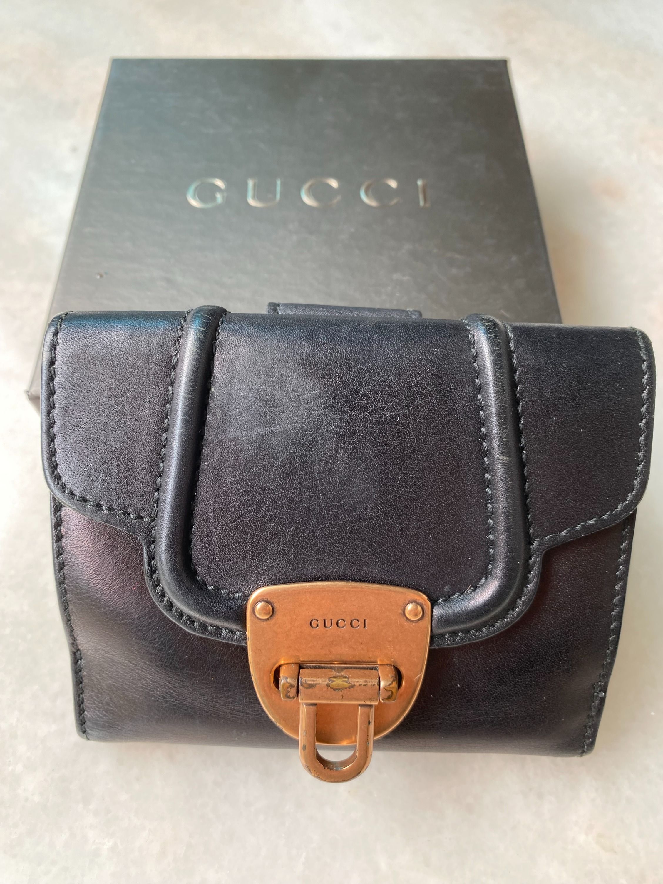 Gucci leather wallet (with authenticity card), Luxury, Bags & Wallets ...