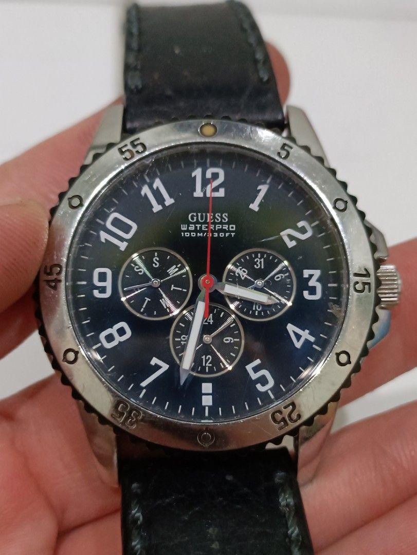 Guess waterpro watch original authentic, Fesyen Pria, Jam Tangan di ...