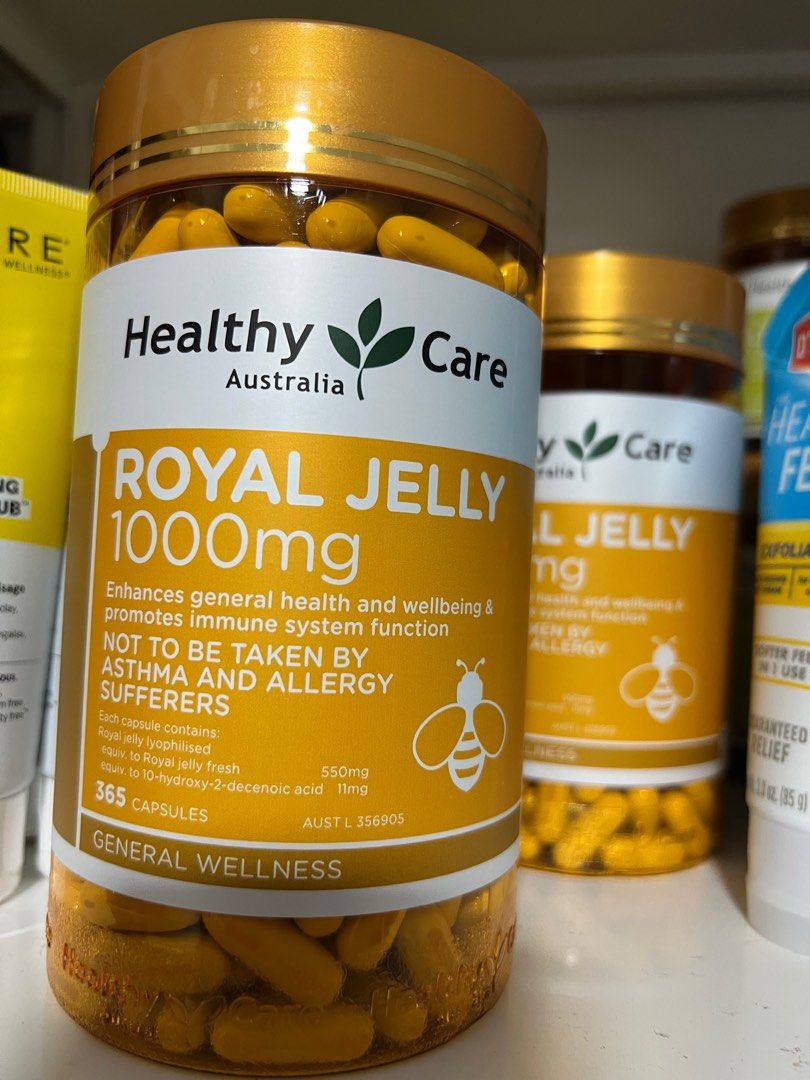 Healthy Care Royal Jelly 1000mg 365 Counts Expiry 09/2025, Health ...