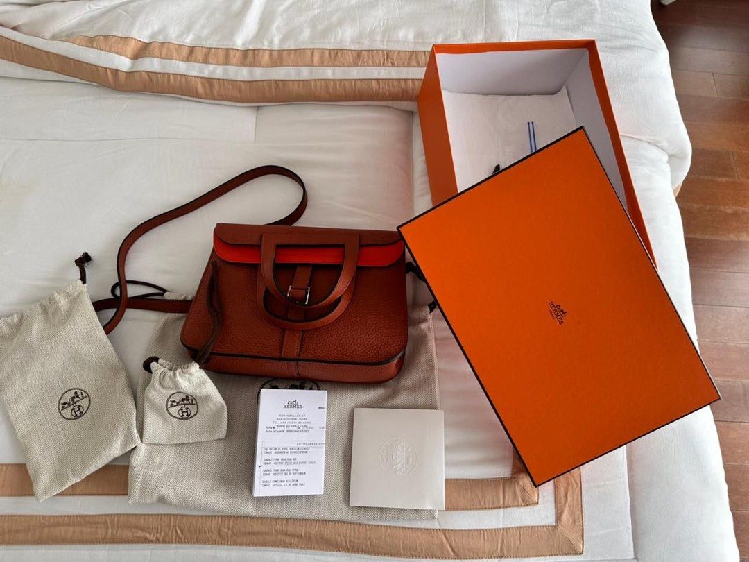 hermes mini halzan, Barang Mewah, Tas & Dompet di Carousell