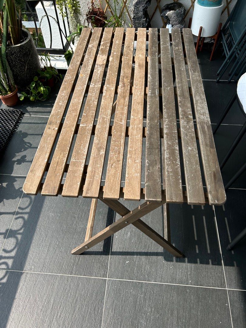 IKEA Askholmen outdoor foldable dining table!, Furniture & Home Living ...