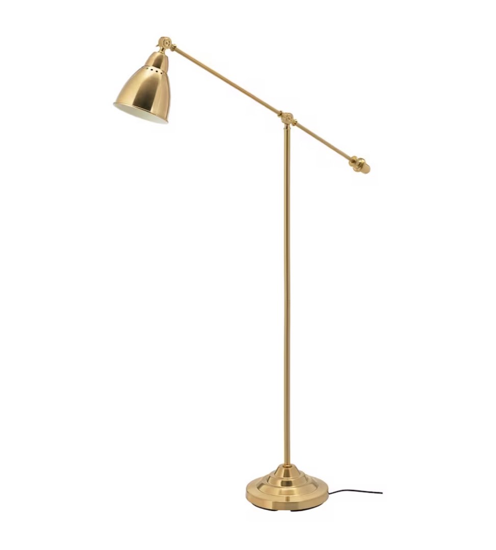 Ikea BAROMETER Floor Lamp Gold, Furniture & Home Living, Lighting ...