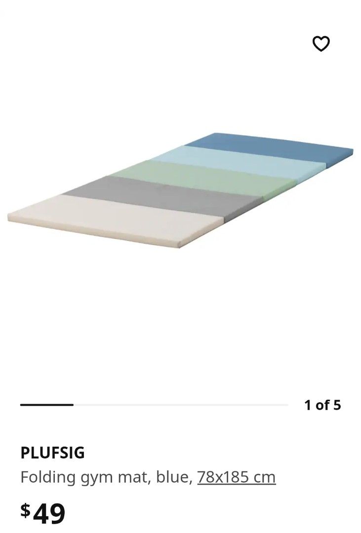 Ikea Folding Gym Mat, Sports Equipment, Exercise & Fitness, Exercise ...