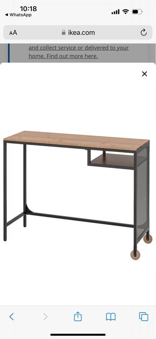 IKEA laptop table, Furniture & Home Living, Furniture, Tables & Sets on ...