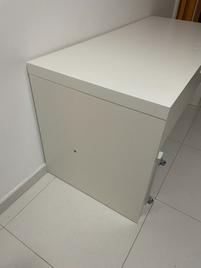 Ikea Malm Desk with pull out panel - White, Furniture & Home Living ...