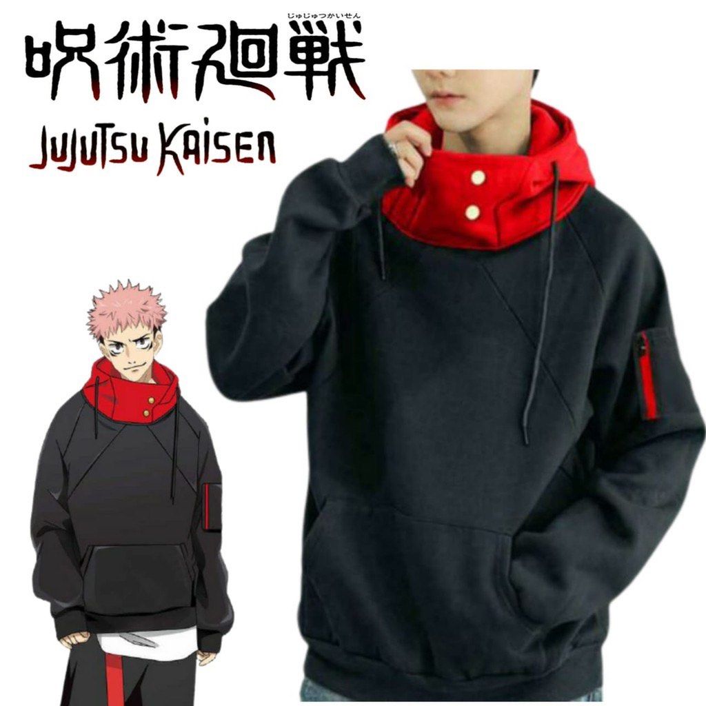 [in stock]Anime Jujutsu kaisen Kanji Sweater Jacket Itadori Yuji Satoru ...