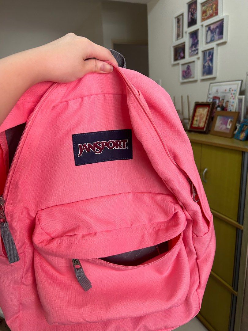 JANSPORT pink backpack, Women's Fashion, Bags & Wallets, Backpacks on ...