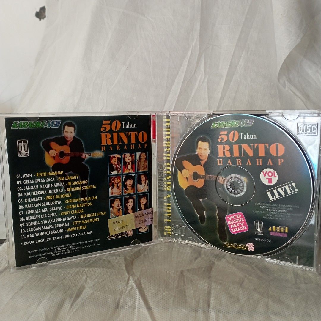 Kaset karaoke VCD Rinto Harahap 50 thn, Musik & Media, CD, DVD ...