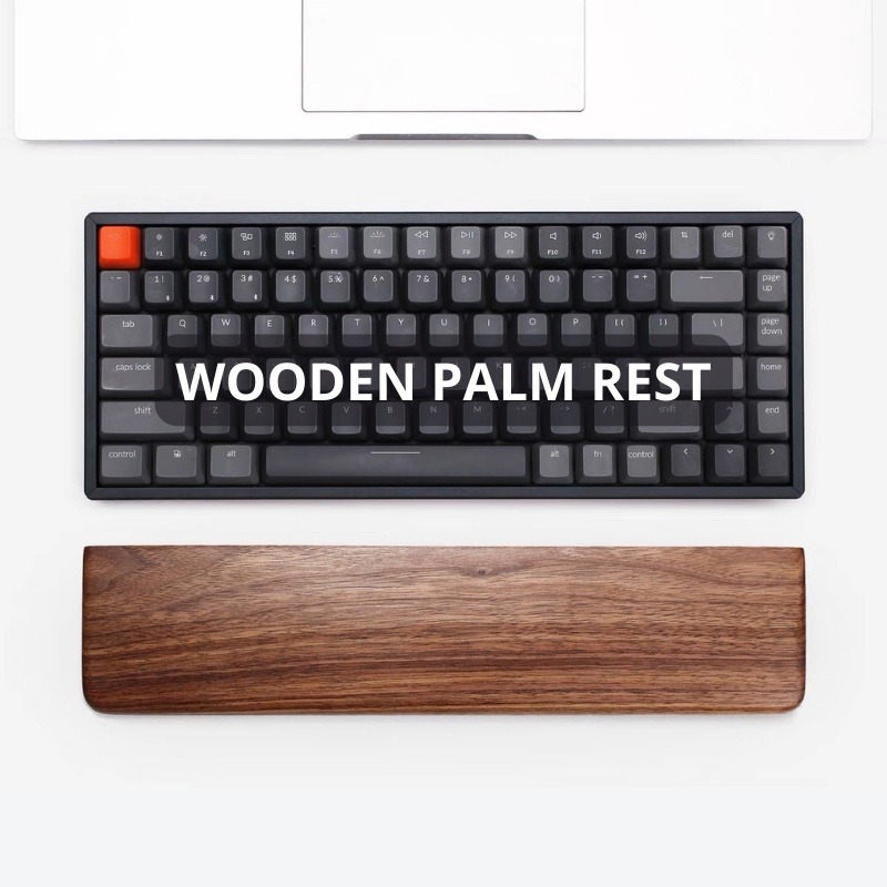 Keyboard Wrist Rest Palm Rest Wooden Walnut Ergonomic For Mechanical ...