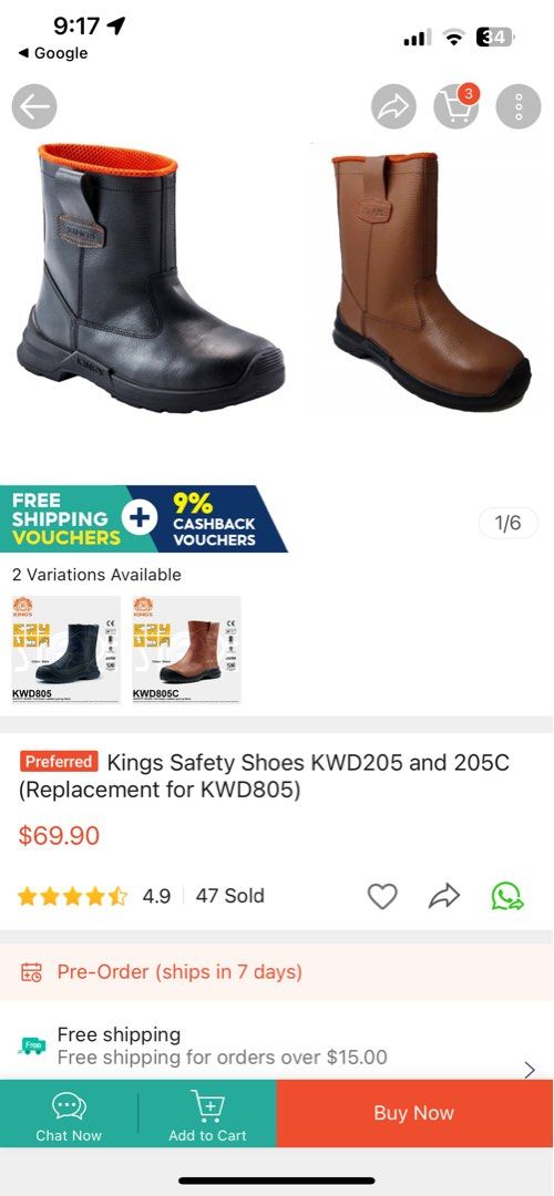 Kings Safety shoes, Men's Fashion, Footwear, Boots on Carousell