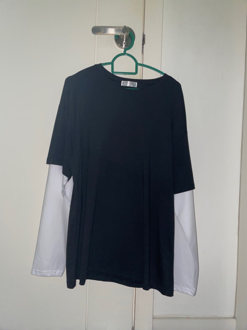 korean style two fake layer shirt, Men's Fashion, Tops & Sets, Tshirts ...