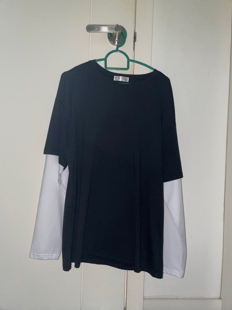 korean style two fake layer shirt, Men's Fashion, Tops & Sets, Tshirts ...