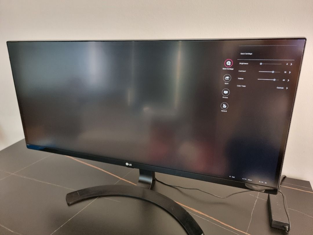 LG 34WL750-B 34" monitor Quad HD 3440 x 1440 2K 60Hz 2xHDMI DisplayPort ...