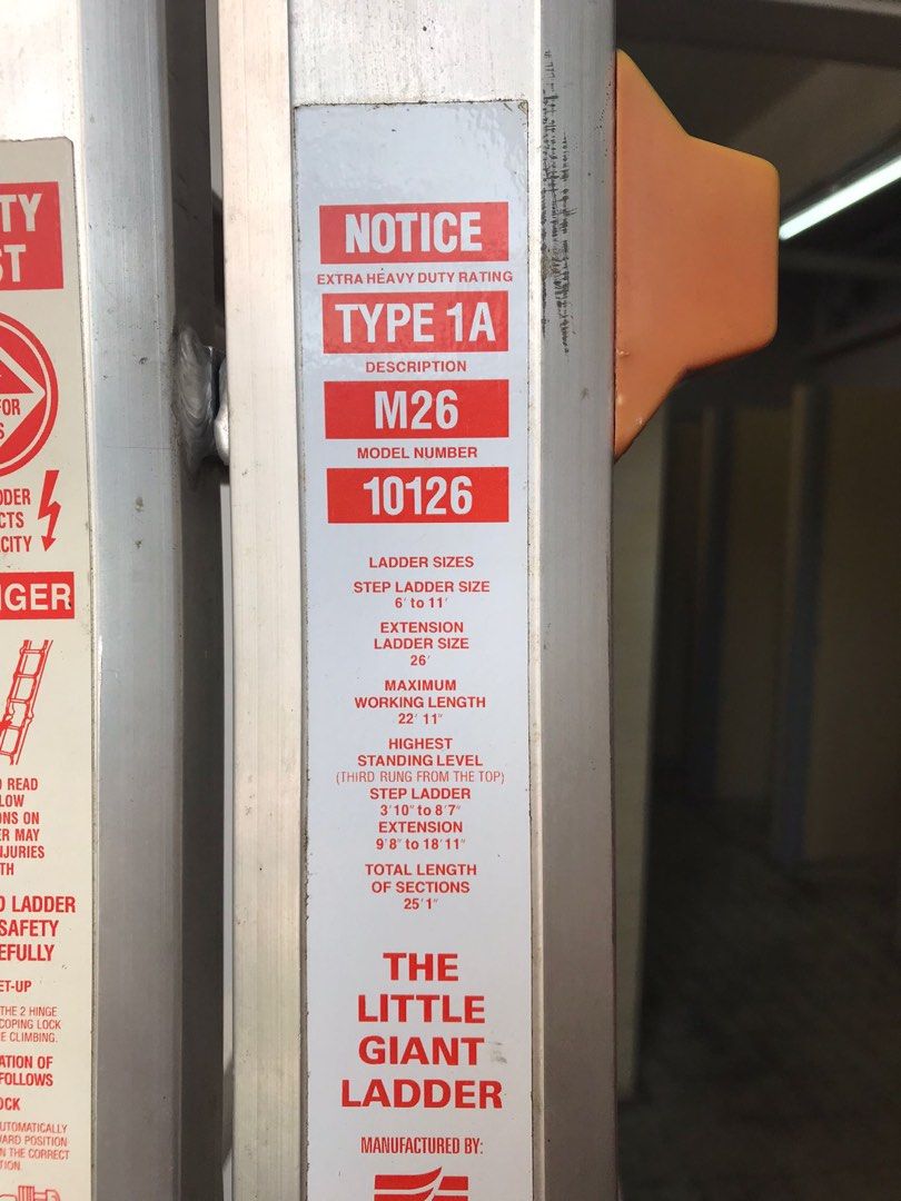 Little Giant Ladder Heavy Duty Industrial, Furniture & Home Living ...