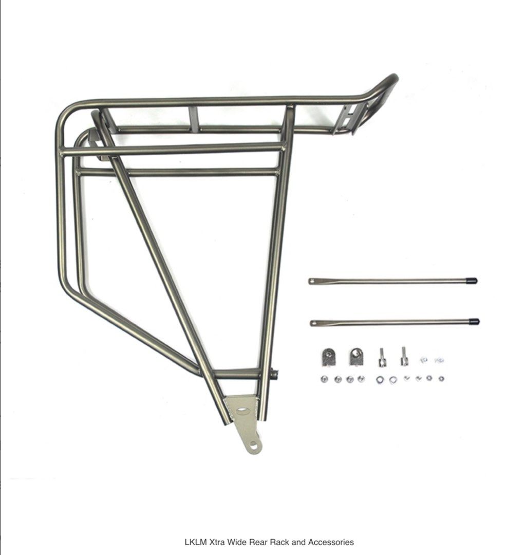 LKLM Stainless Steel Touring Bicycle Extra Wide Rear Rack Like New ...