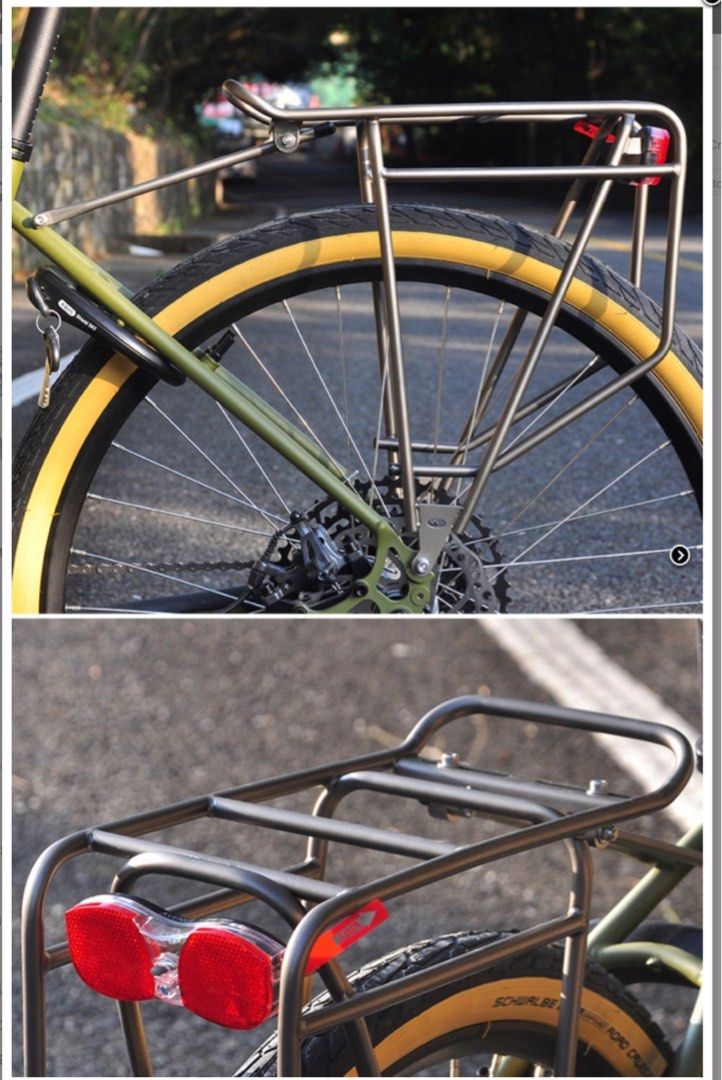 LKLM Stainless Steel Touring Bicycle Extra Wide Rear Rack Like New ...