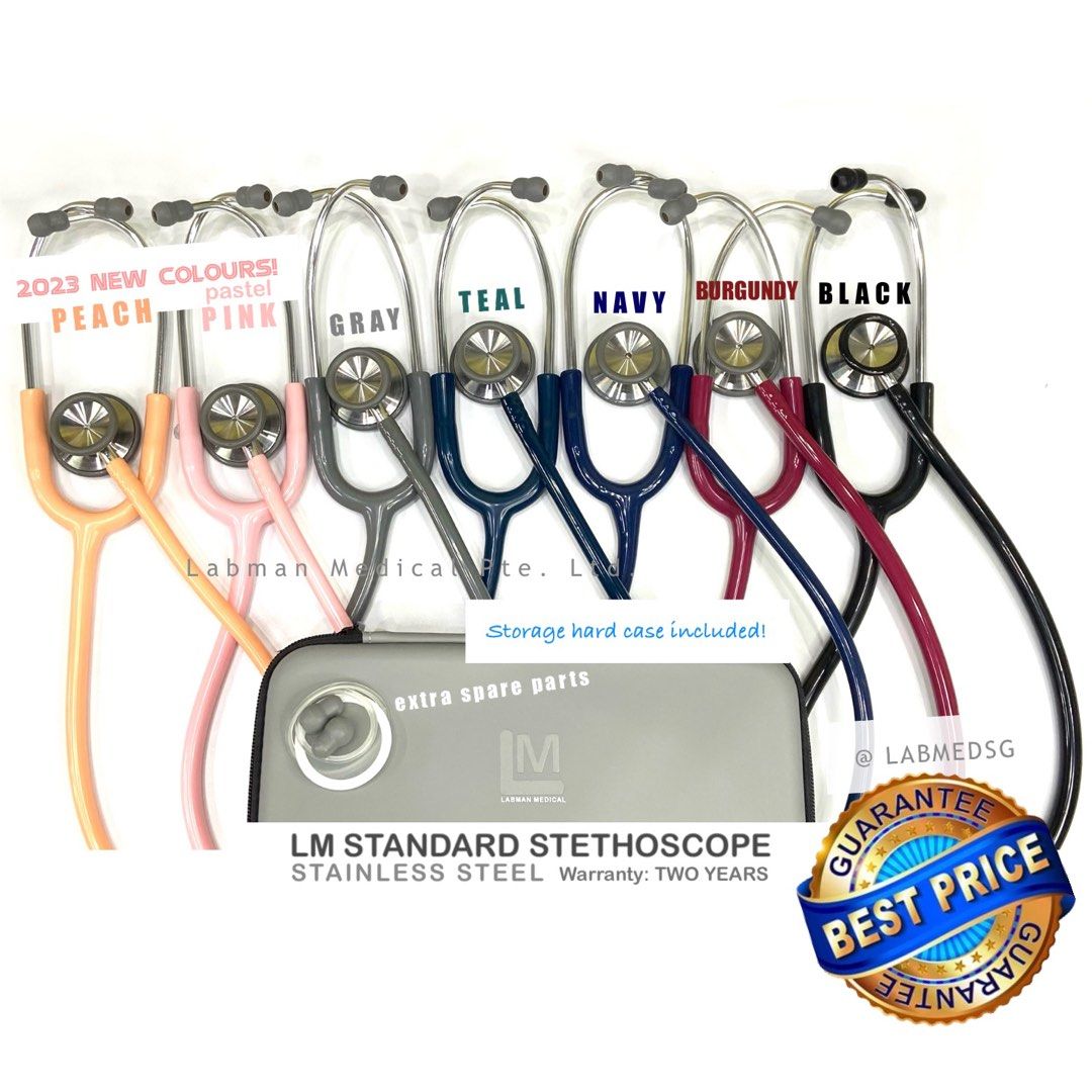 LM Standard Stethoscope, Stainless Steel, dual sided chestpiece, Labman ...