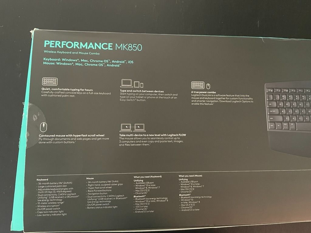 Logitech Mk Performance Wireless Keyboard And Mouse Combo Computers Tech Parts