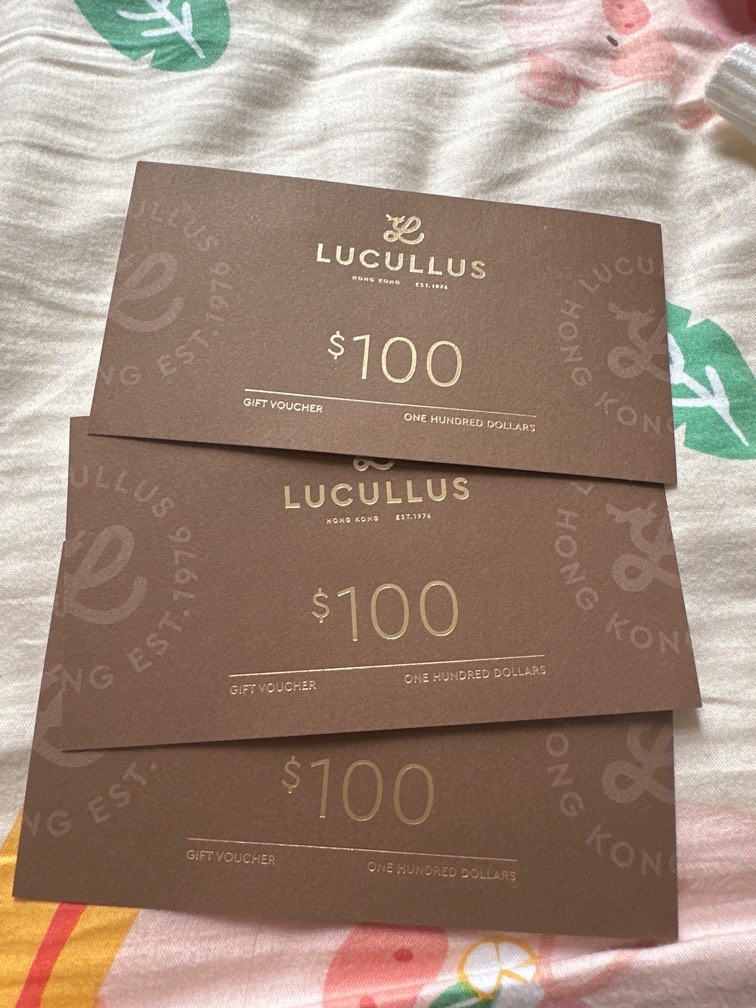 Lucullus 龍島禮券 西餅 面值100 3張 門票＆禮券 兌換券 Carousell