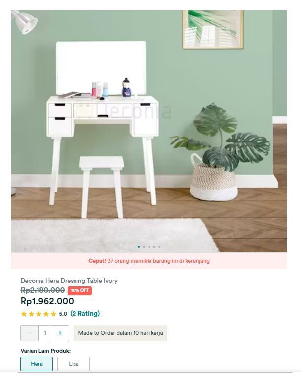 Meja Rias - Dekoruma, Perabotan Rumah di Carousell