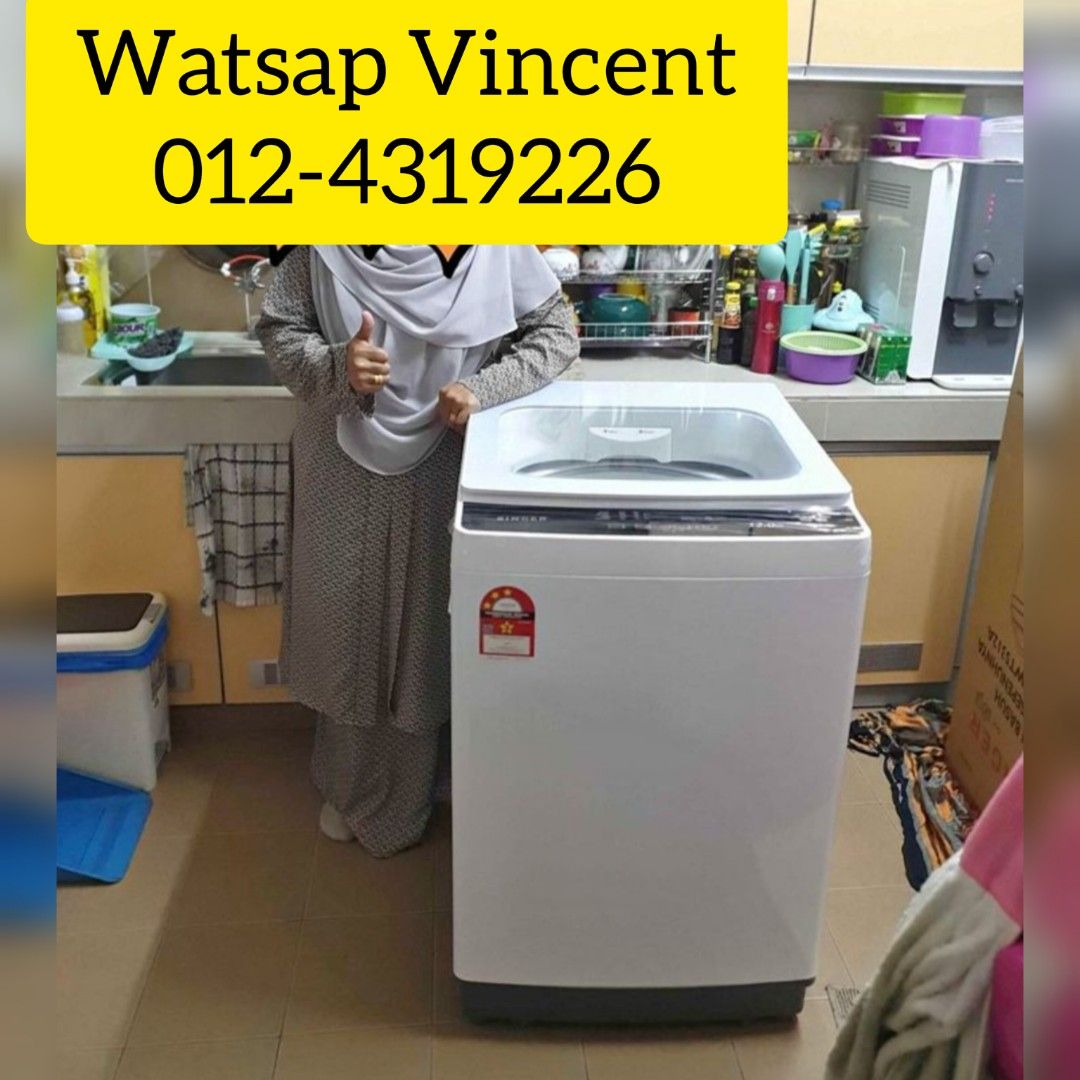 Mesin Basuh 12KG Automatic Ansuran Kedai, TV & Home Appliances, Washing ...