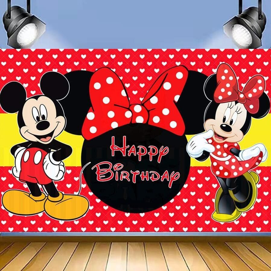 Mickey Minnie Theme Party Decoration Set Kids Baby Birthday Party Needs ...