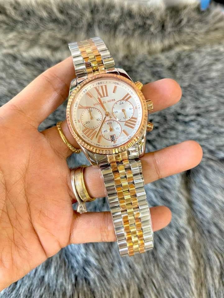 MK TRI TONE LEXINGTON DIAL AUTHENTIC WATCH, Women's Fashion, Watches ...