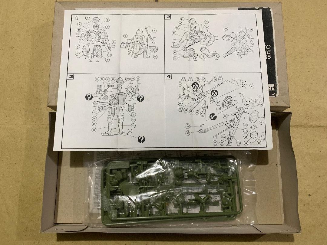 Model Kit: SK HELLER: 1:35 Scale: WW2 Polish ARMATA 25mm CANNON with ...