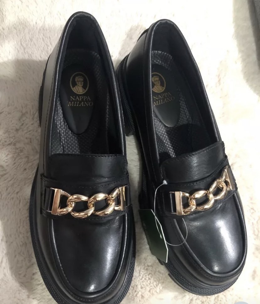 Nappa Milano Platform Shoes Burly Chain, Fesyen Wanita, Sepatu di Carousell