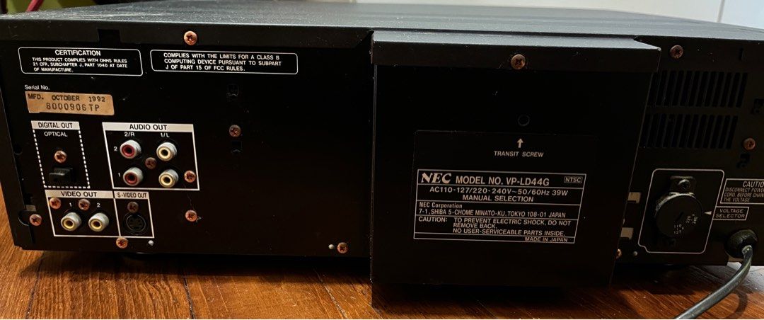 NEC CD LD PLAYER, Audio, Other Audio Equipment on Carousell