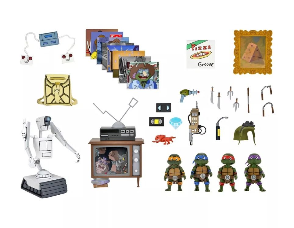 NECA Official : TMNT Cartoon Accessory Set, Hobbies & Toys, Toys ...