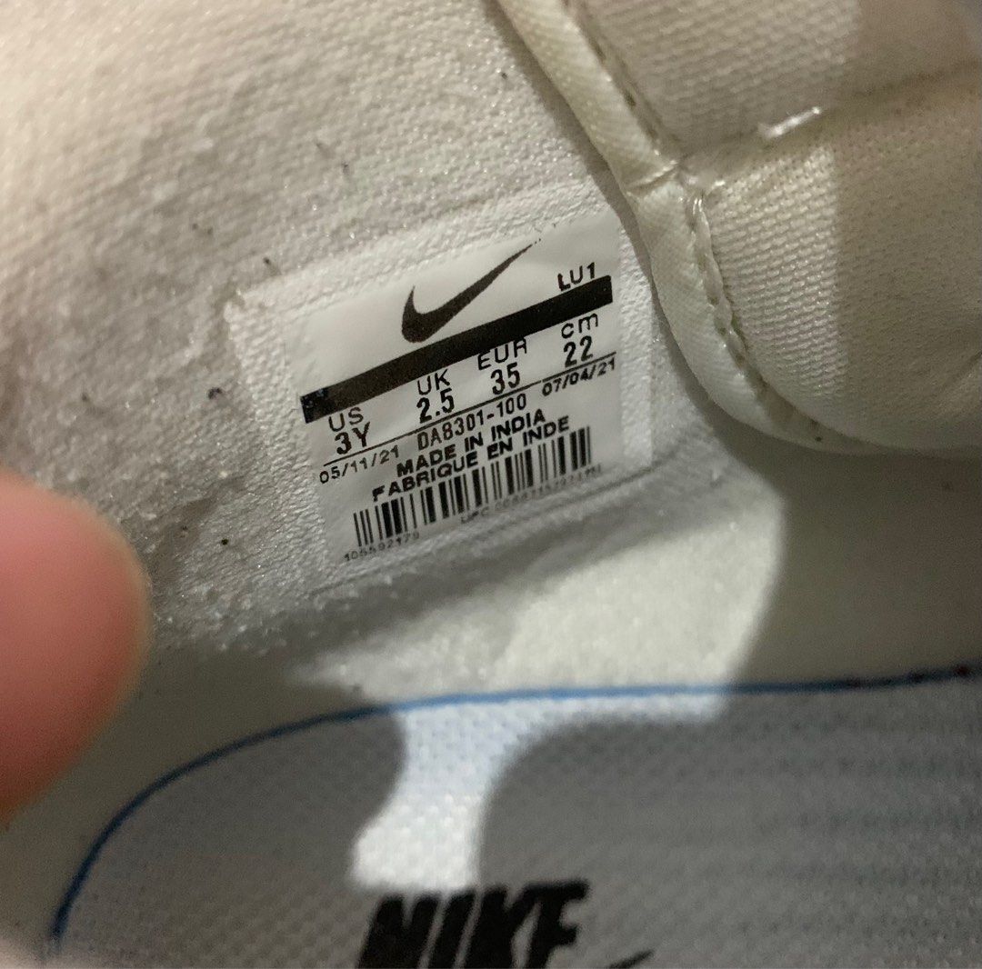 NIKE AIR FORCE 1 LX UV REACTIVE Original Size 35 Insole 22cm, Fesyen ...