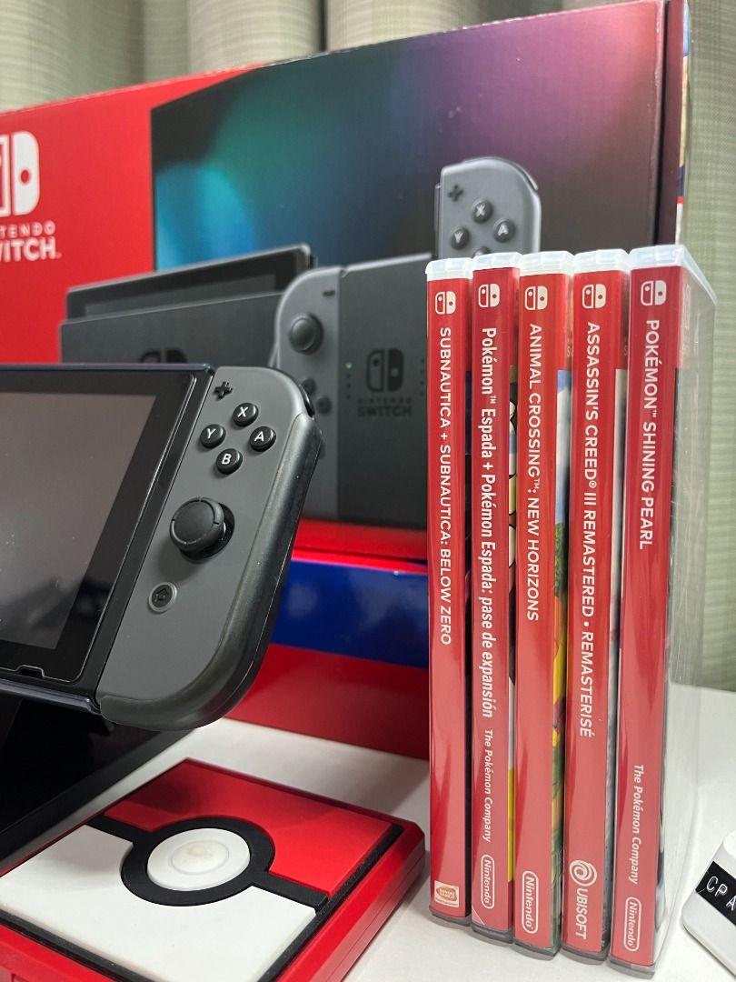 Nintendo Switch V2 Gray Bundle on Carousell