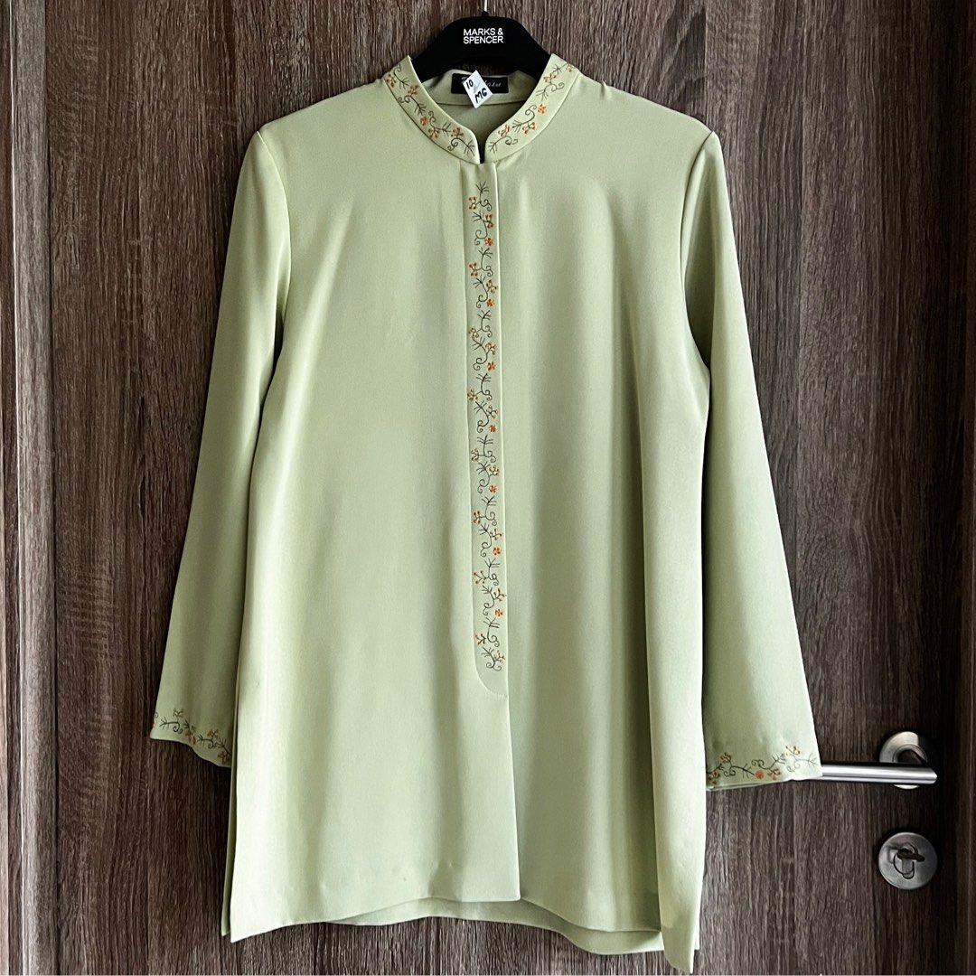 One Set Melayu Light Green, Fesyen Wanita, Muslim Fashion, Two-Piece di ...