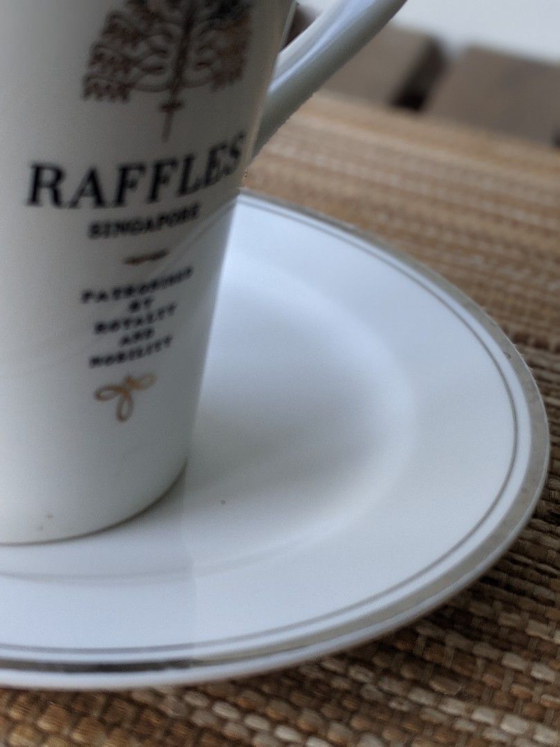 Original mug from Raffles hotel + saucer, Furniture & Home Living ...