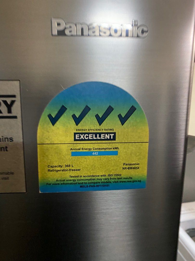 Panasonic 368l 2 door fridge / refrigerator, TV & Home Appliances ...