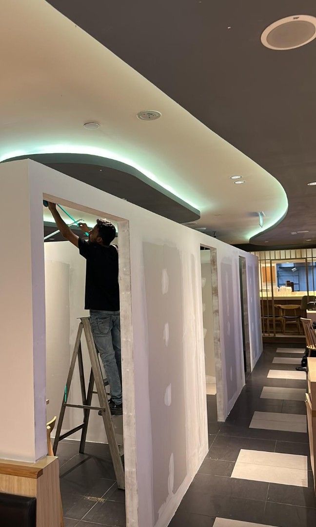 91695914_office partition ceiling, box up, fire rate partition ...