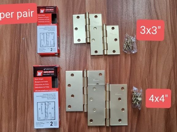 (PER PAIR, 2 PCS) Nova Bull Door Hinges Solid Brass Loose Pin Hinges ...