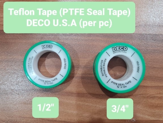 (PER PC.)Deco Teflon Tape 1/2" 3/4" 10 meters ISO9002 Original PTFE ...