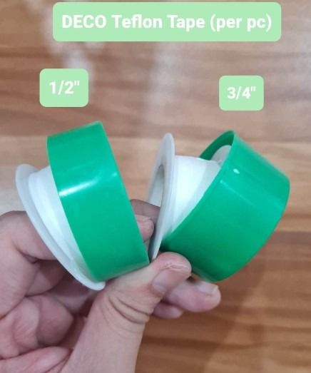 (PER PC.)Deco Teflon Tape 1/2" 3/4" 10 meters ISO9002 Original PTFE ...