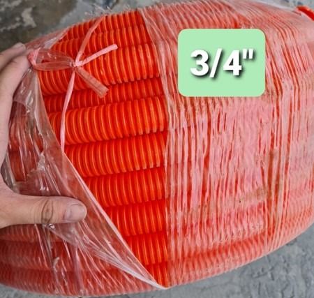 (PER ROLL 50 METERS) Flexible Hose 1/2" 3/4" 1" Orange Conduit Flexible Hose Electrical ...