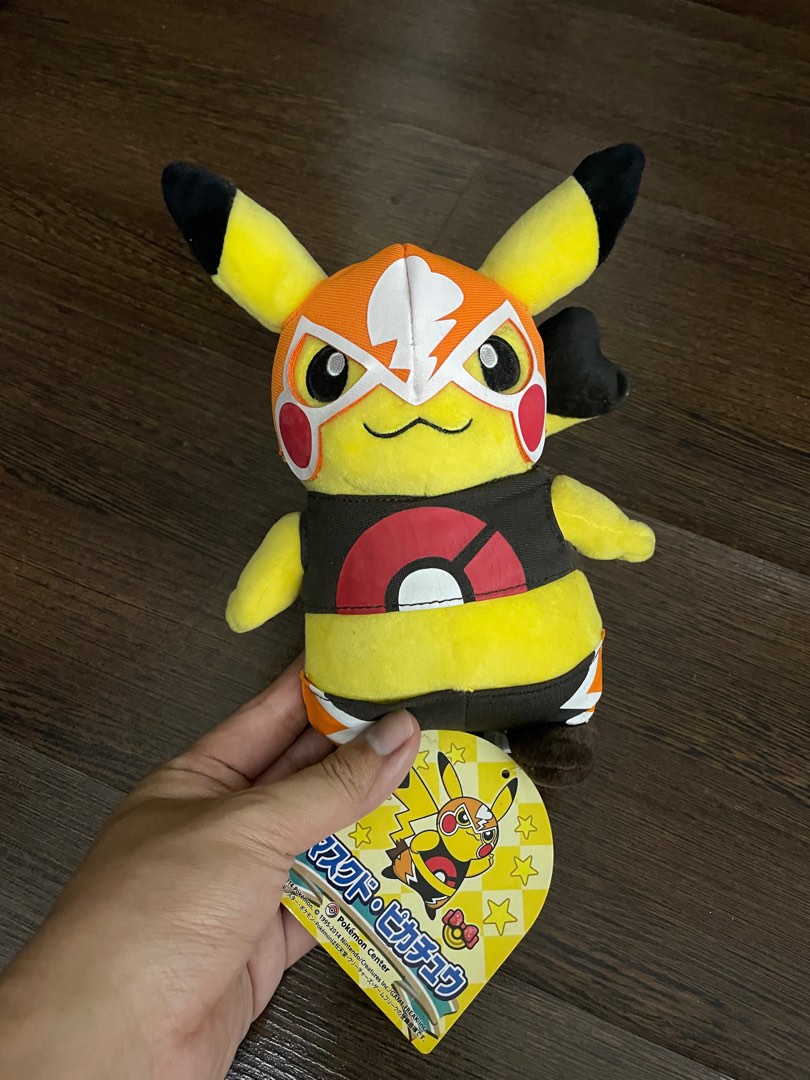 Pikachu Plushie Wrestler Masked , Hobbies & Toys, Toys & Games on Carousell